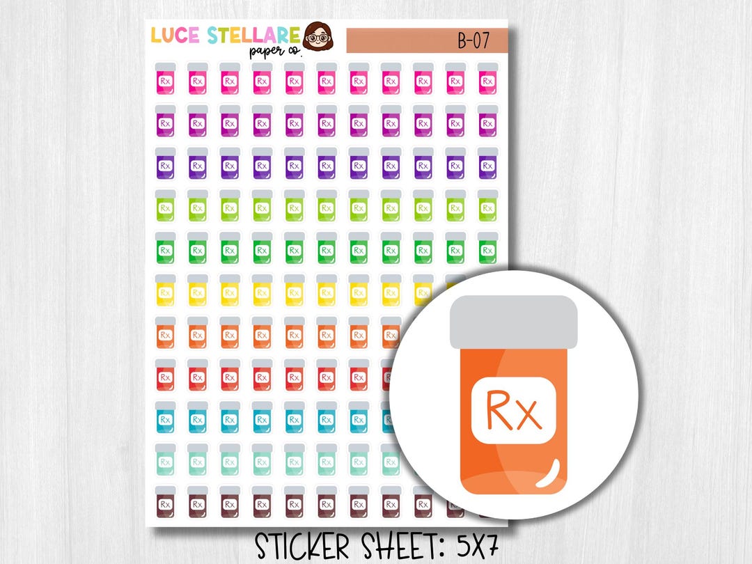 Medication Planner Sticker / B-07 - Etsy