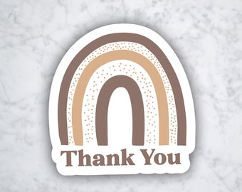 Happy Mail Rainbow Thank You Sticker Support Sticker Color - Etsy