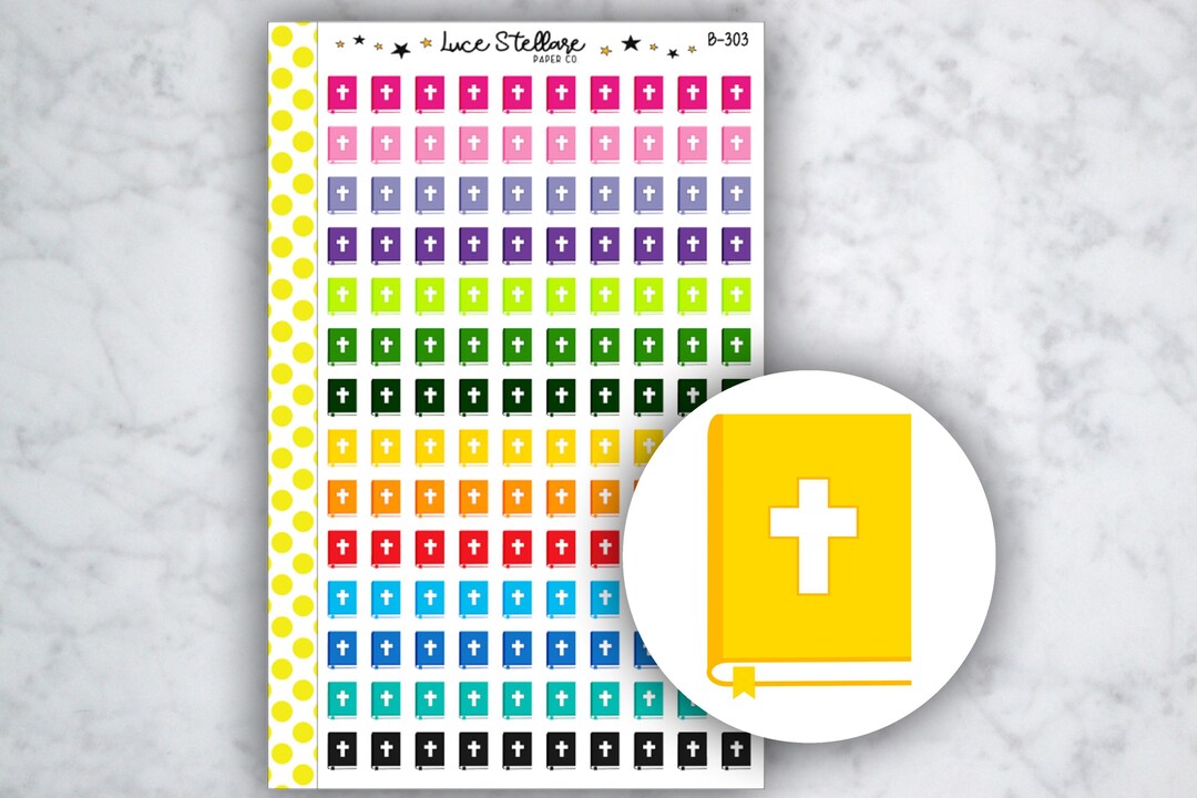 BIBLE Planner Stickers / Bible Study Reminder / Church Day Stickers ...
