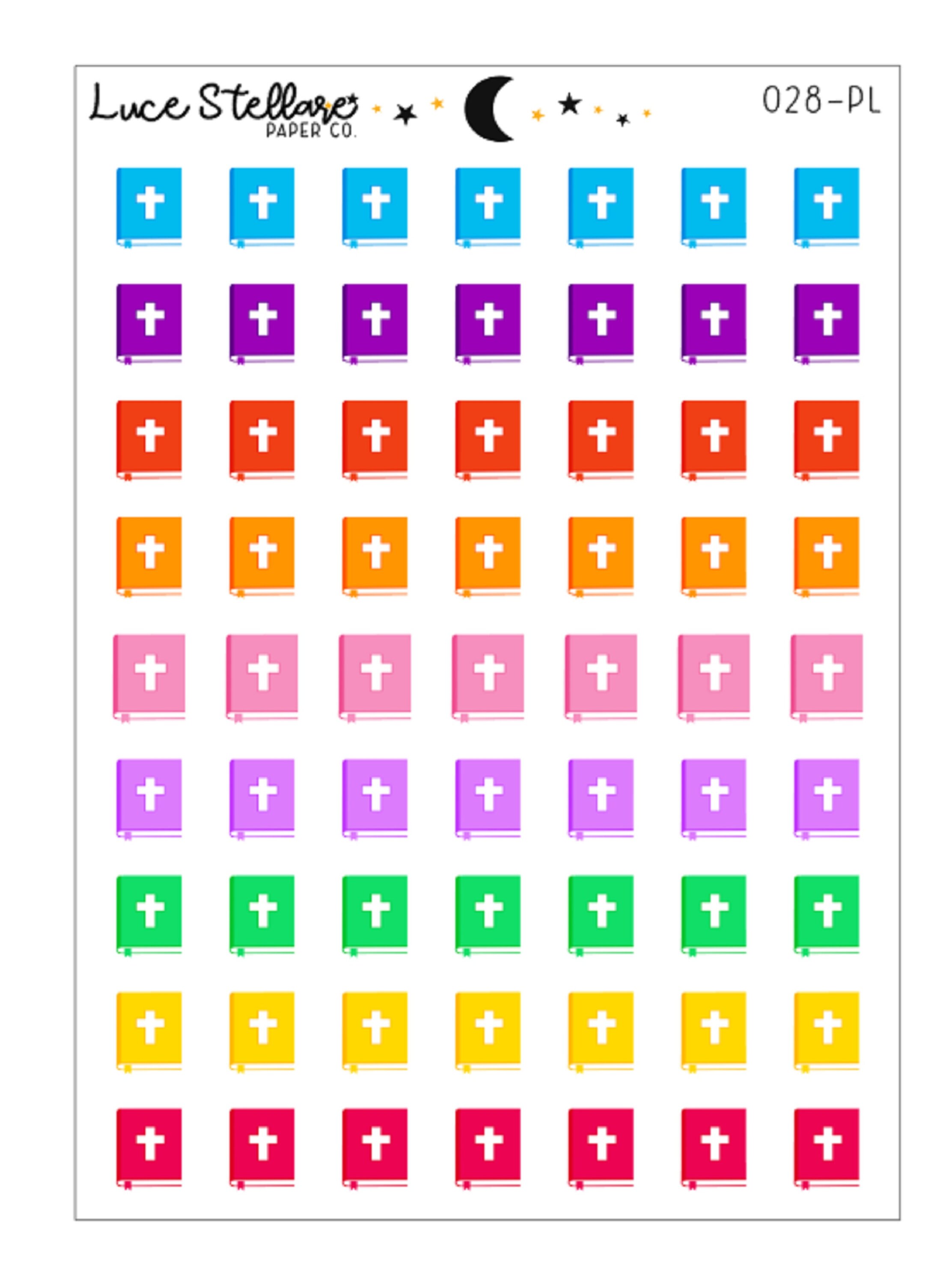 Bible Planner Stickers / Bible Study Reminder / Sunday | Etsy