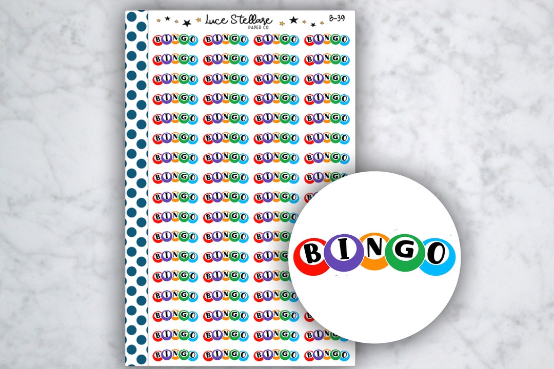 BINGO Planner Stickers / Bingo Cards Planner Stickers / Bingo Night ...