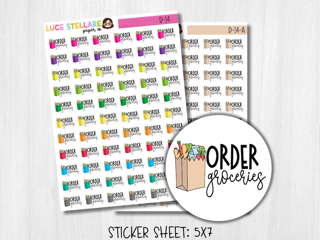 Order Groceries Planner Stickers / D-14 - Etsy