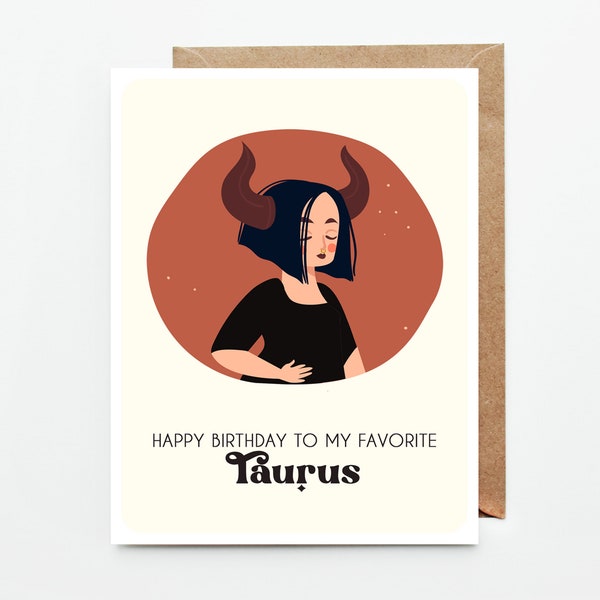 Taurus Card - Etsy