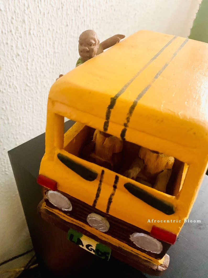 Lagos Molue Bus Wood Work Sculpture, Art for Living Room, Nigerian ...