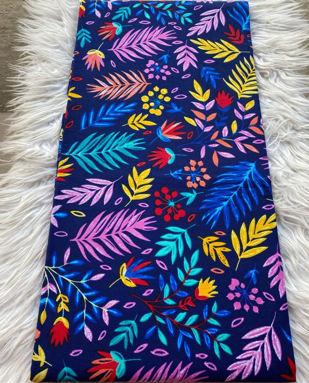 6 Yards Flower Pattern African Fabric, Ankara Print Material, Nigeria ...