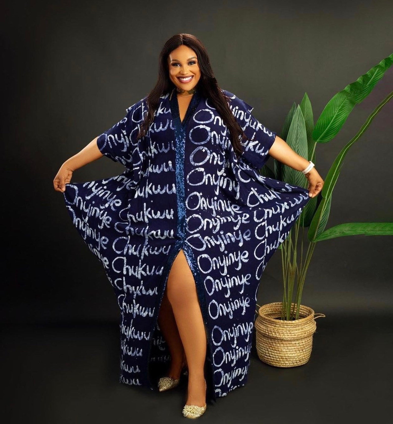 Adire Crepe Cotton Name Kaftan Personalized Nigerian Dress - Etsy