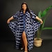 Adire Crepe Cotton Name Kaftan, Personalized Nigerian Dress for Women ...
