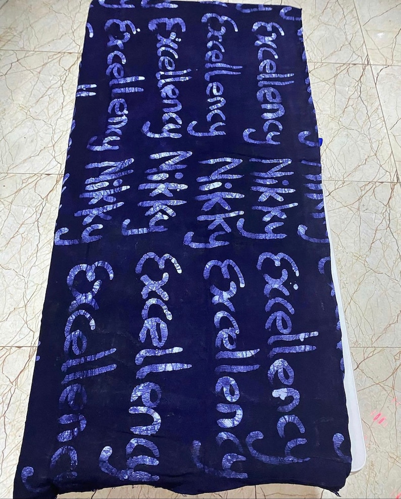 Adire Crepe Cotton Name Kaftan Personalized Nigerian Dress - Etsy