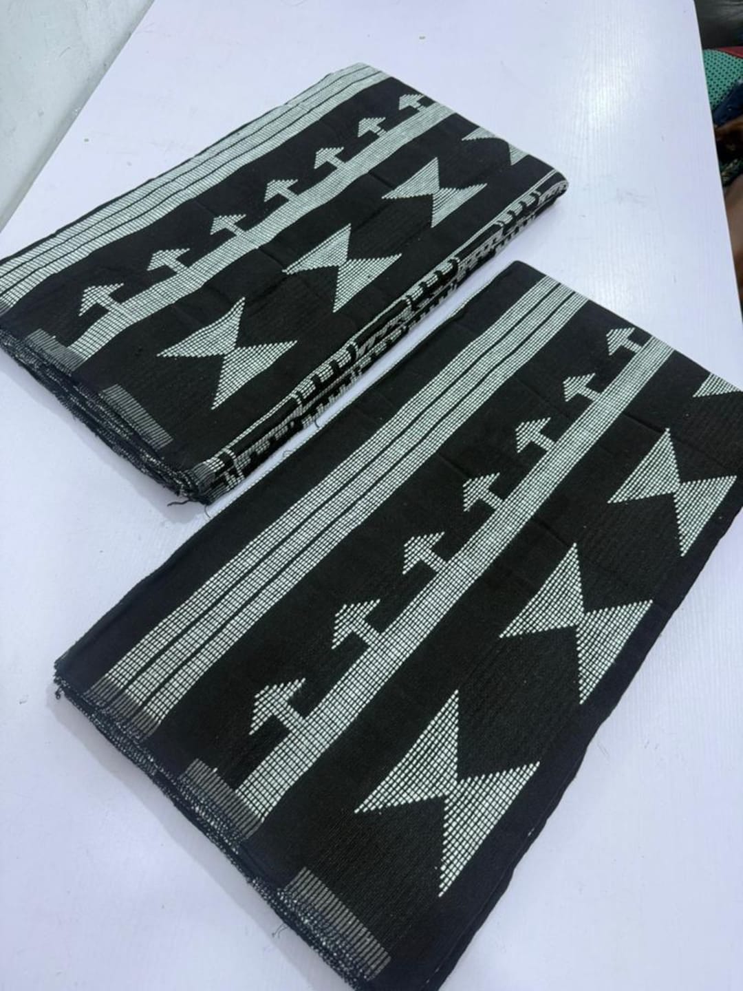 Authentic Akwete Fabric, Handwoven Igbo Textile, Black & White Ikaki ...