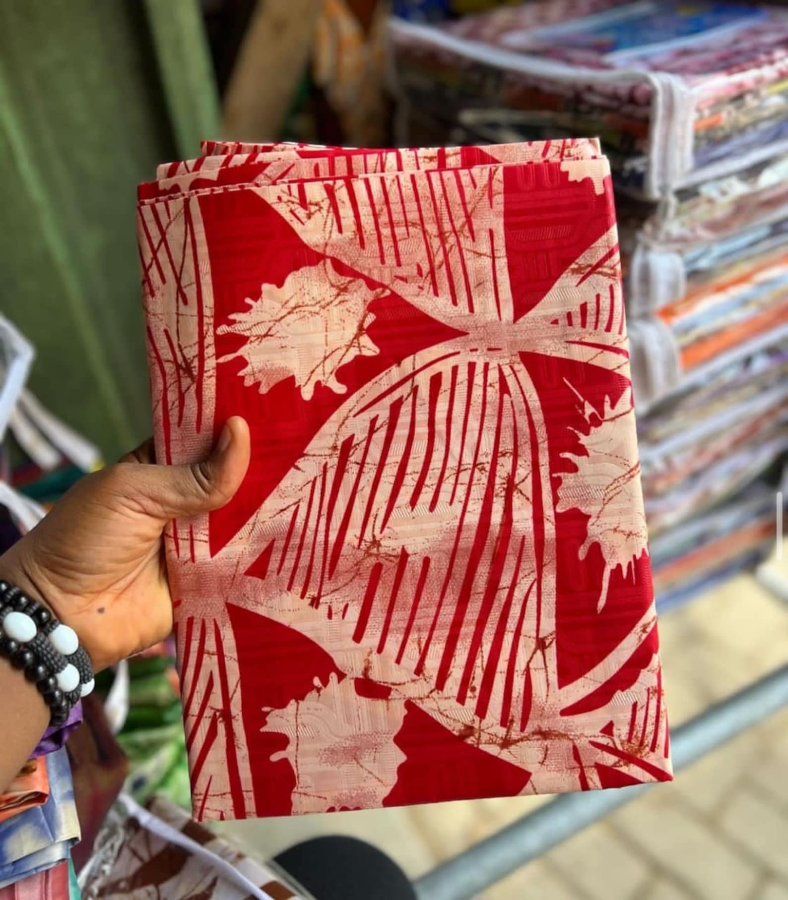 Long Adire Aso Oke Combination Dress, Nigeria Wedding Guest Kaftan ...