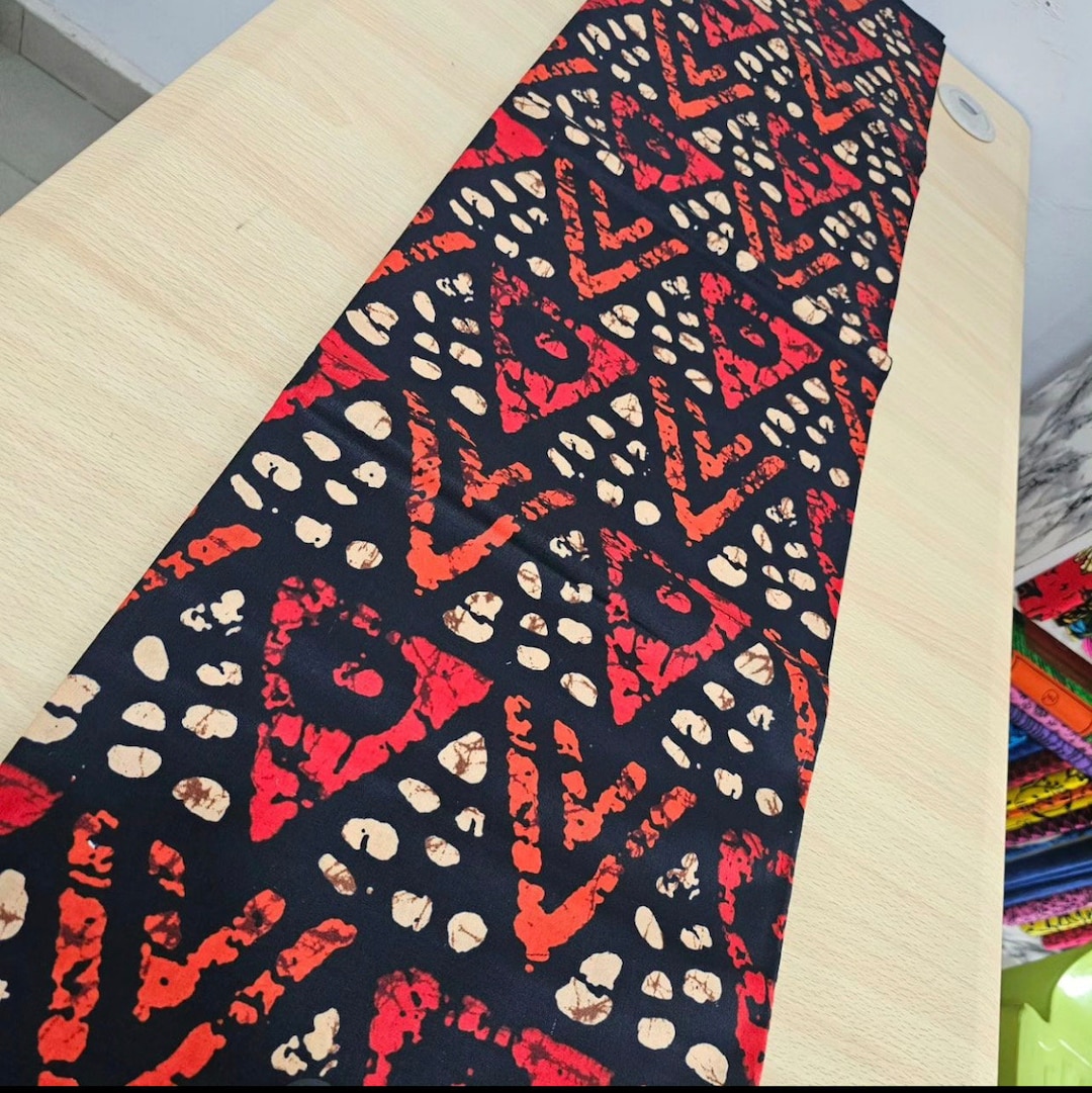 Colorful Red Gold Ankara, High Quality African Cotton Material, Mod ...