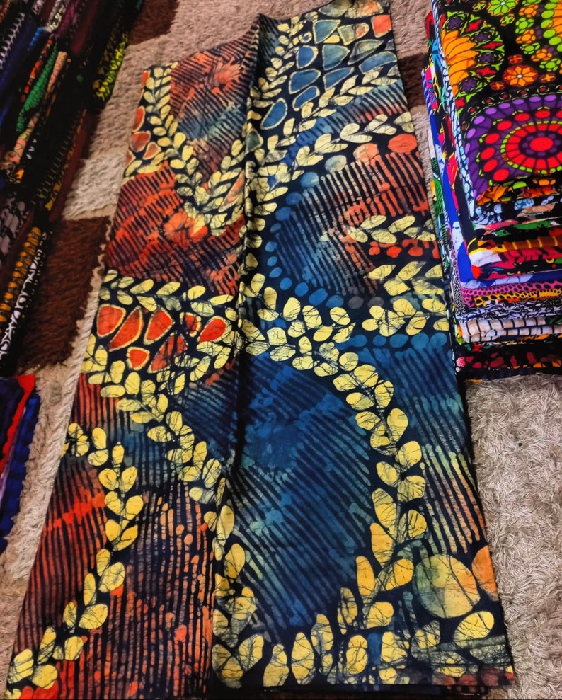 Colorful Adire Cotton Pant Set, Batik African Print 2 Piece Shirt, Ankara Co-ord for Women ...