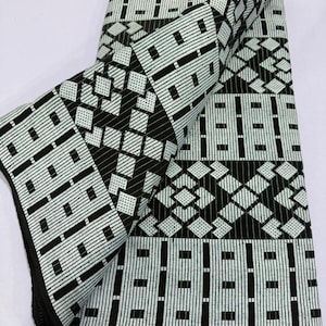 Authentic Akwete Fabric, Handwoven Igbo Textile, Black & White Ikaki ...