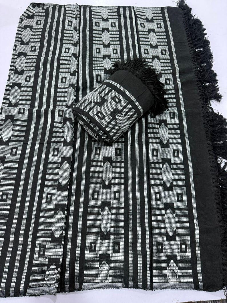 Aruru Akwete Handwoven Cotton Fabric, Traditional Igbo Textile, 4.5 ...