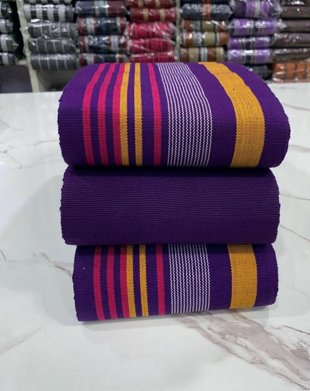 3 Bundles of Vintage Mix & Match Aso-oke, Hand Woven Nigeria Yoruba ...