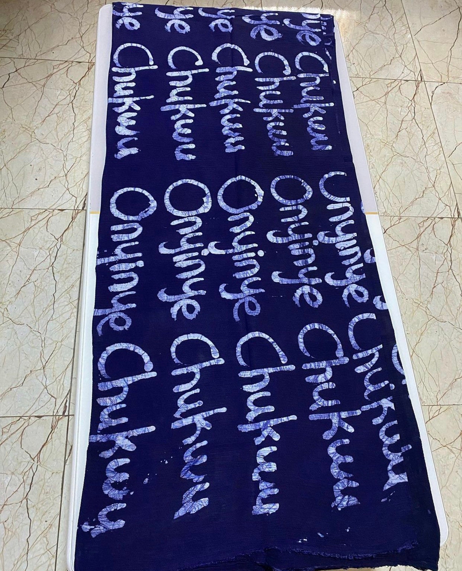 Adire Crepe Cotton Name Kaftan Personalized Nigerian Dress - Etsy