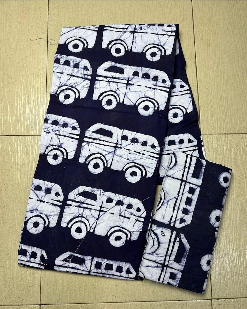 Adire Cotton Palazzo Pant Set: Hand-stamped Danfo Bus Print, Plus Size ...