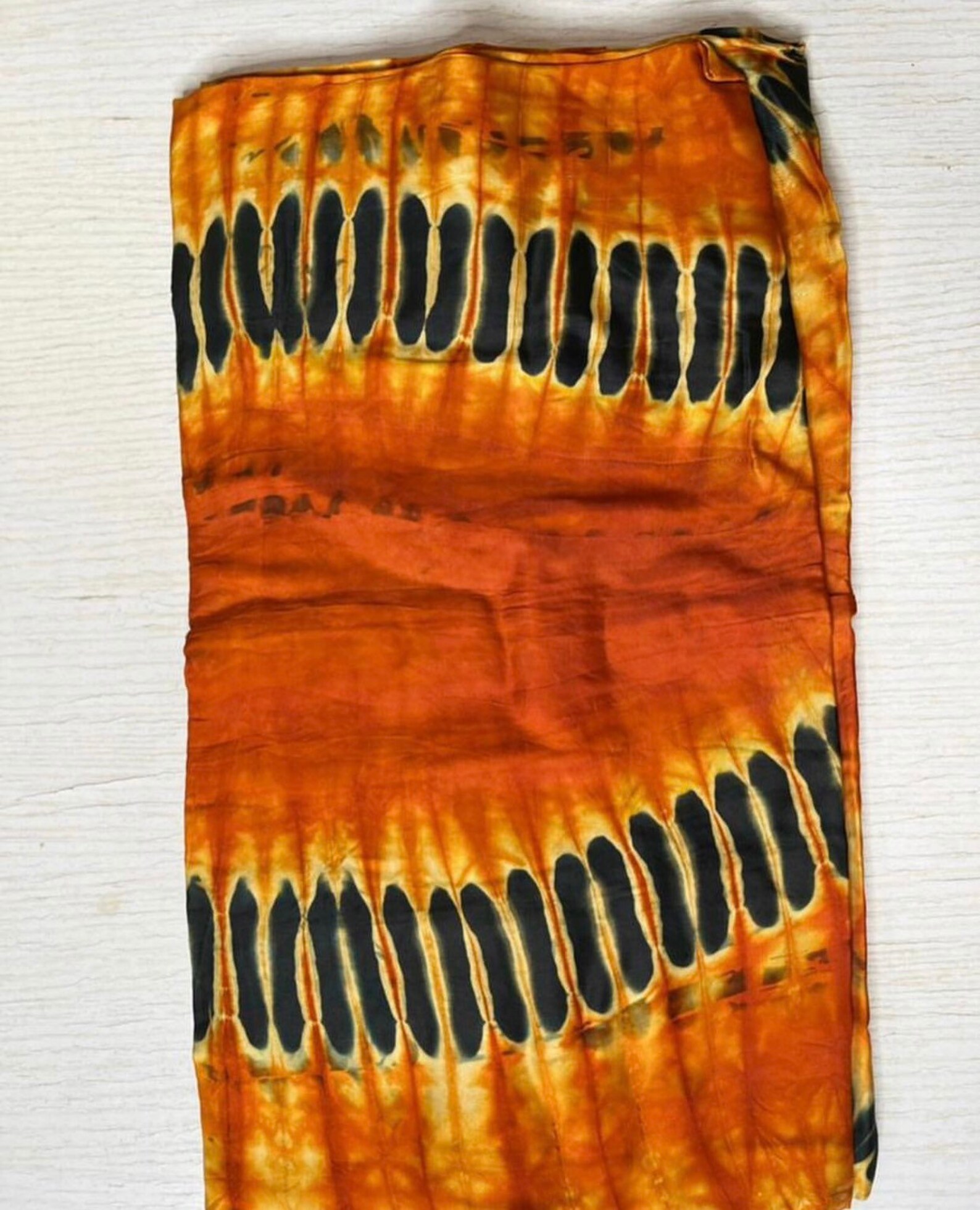 Handmade Adire Silk Kaftan Dress, African Tie-dye Bubu, With Scarf - Etsy