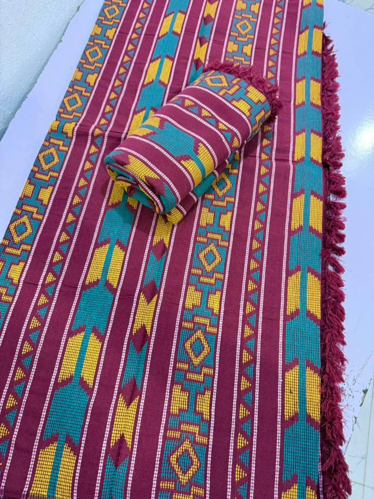 Aruru Akwete Handwoven Cotton Fabric, Traditional Igbo Textile, 4.5 ...