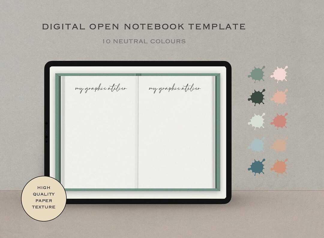 Digital Notebook Goodnotes Template, Digital Planner Covers, Digital ...