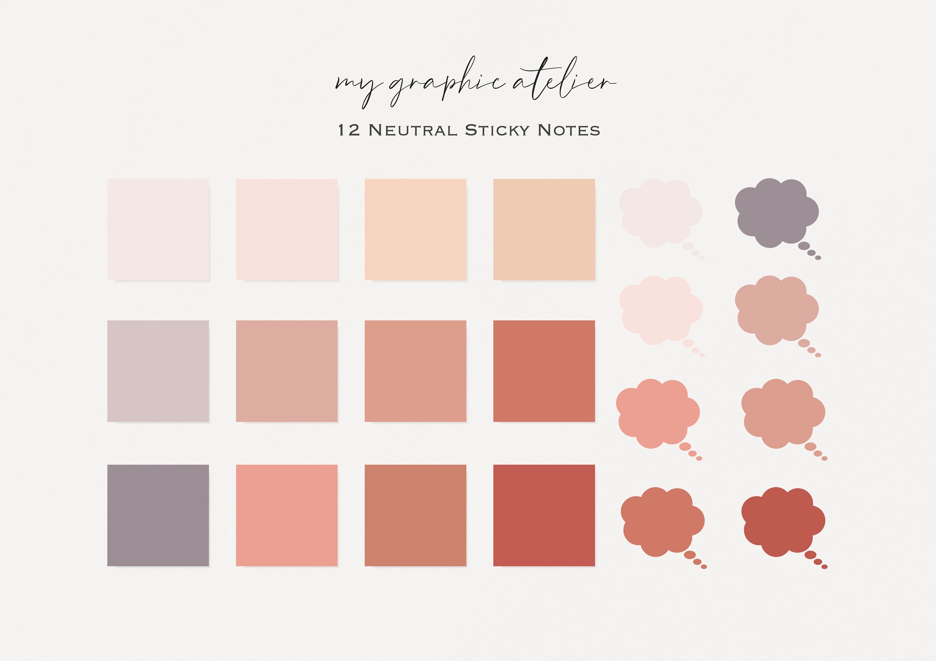 Ballet Digital Sticky Note Set Neutral Sticky Notes iPad | Etsy