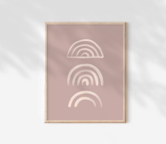 Boho Rainbow Art Print Printable Boho Rainbow Wall Art - Etsy