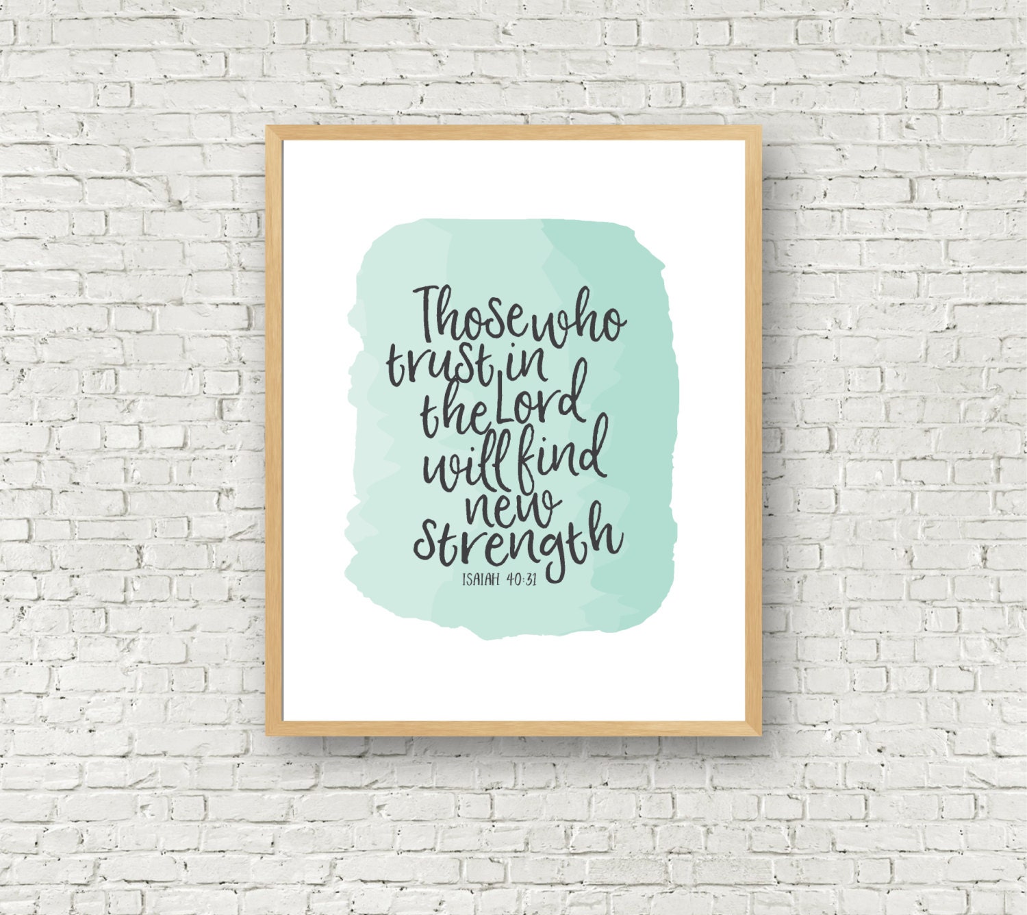 Trust in the Lord renew their strength Isaiah 40 bible | Etsy