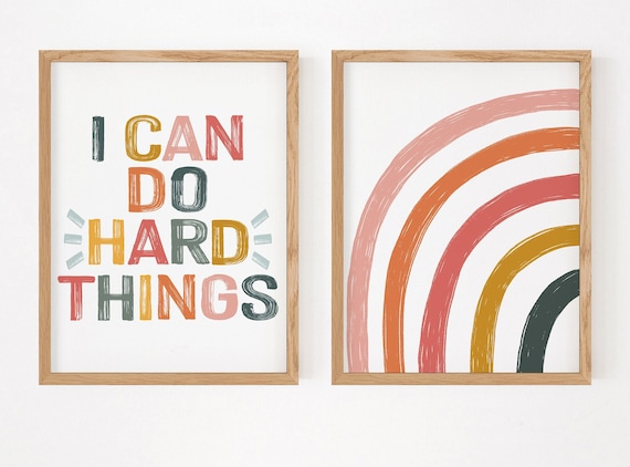 Growth Mindset Printable Posters I Can Do Hard Things and - Etsy