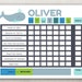 Reward Chart Printable Whale Chore Chart Nautical Art Boy Routine Chart ...