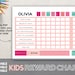 Printable Reward Chart Pink Chore Chart Editable Fillable Instant ...