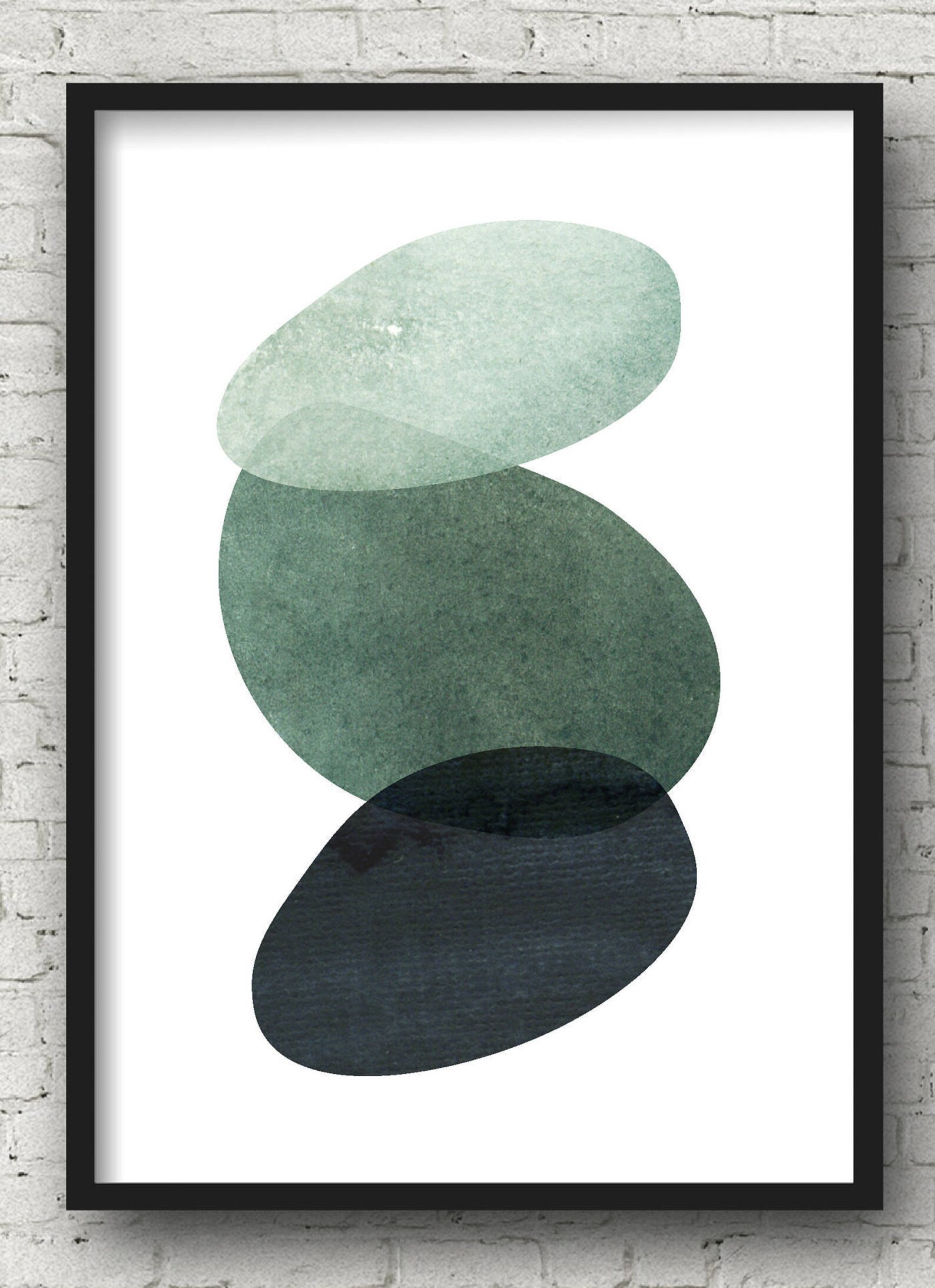 Abstract Art Modern Art Green Abstract Art Print Set Digital | Etsy