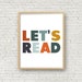 Let's Read Poster - Reading Poster - Read Wall Art Read Classroom Wall ...