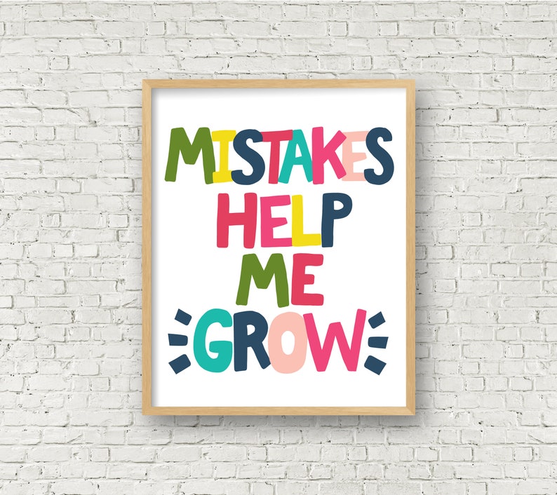 Growth Mindset Poster Printable Classroom Decor Mistakes - Etsy