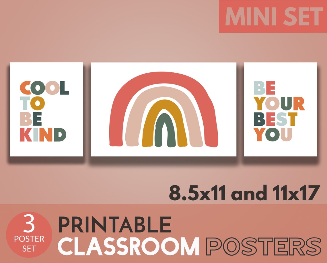 Classroom Wall Decor Classroom Posters Set of 3 Printable | Etsy