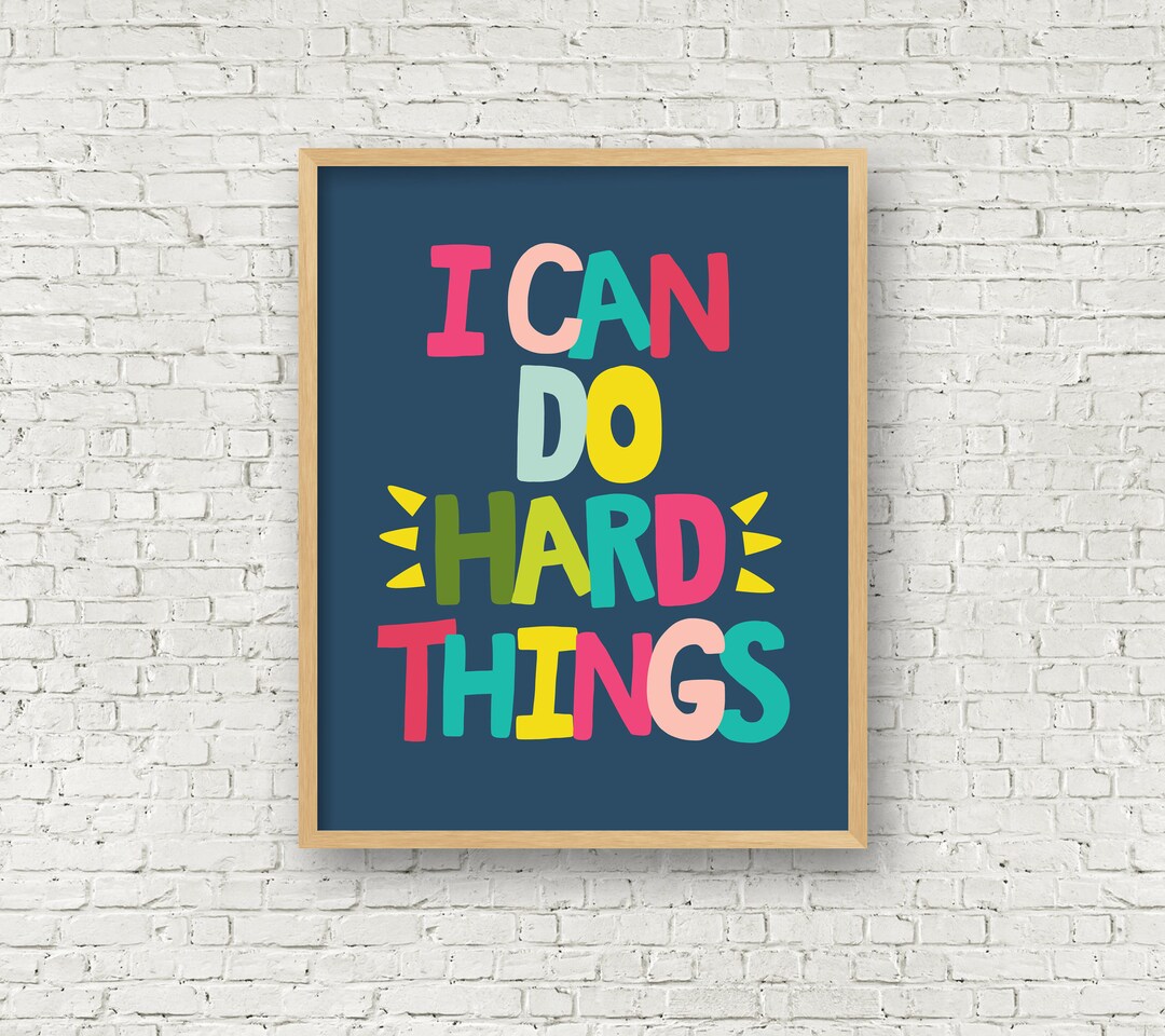 Growth Mindset Printable Poster - I Can Do Hard Things Growth Mindset ...