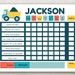 Truck Reward Chart Boys Chart Dump Truck Printable Editable Reward ...