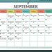 School Year Calendar Printable - Editable Monthly Schedule - Editable ...