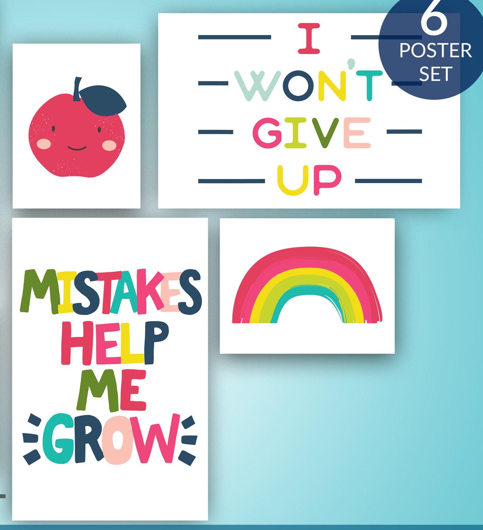 Classroom Posters Printable Set of 6 Growth Mindset for Early | Etsy