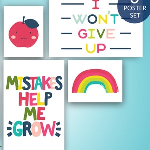 Classroom Posters Printable Set of 6 Growth Mindset for Early Years ...