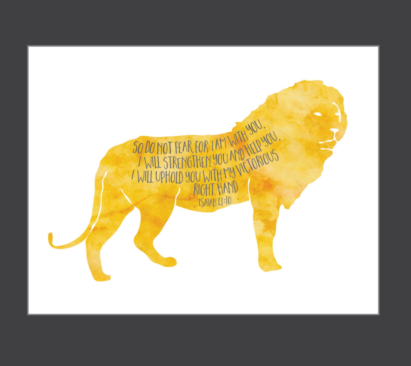 Bible Verse Lion Wall Art Printable 8x10 Digital Art Print | Etsy