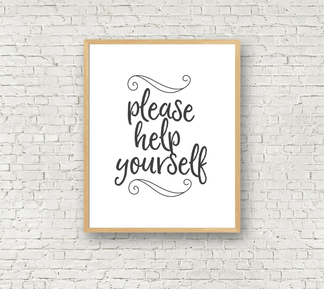 Please Help Yourself - Wedding Party Gathering Event Printable Sign ...
