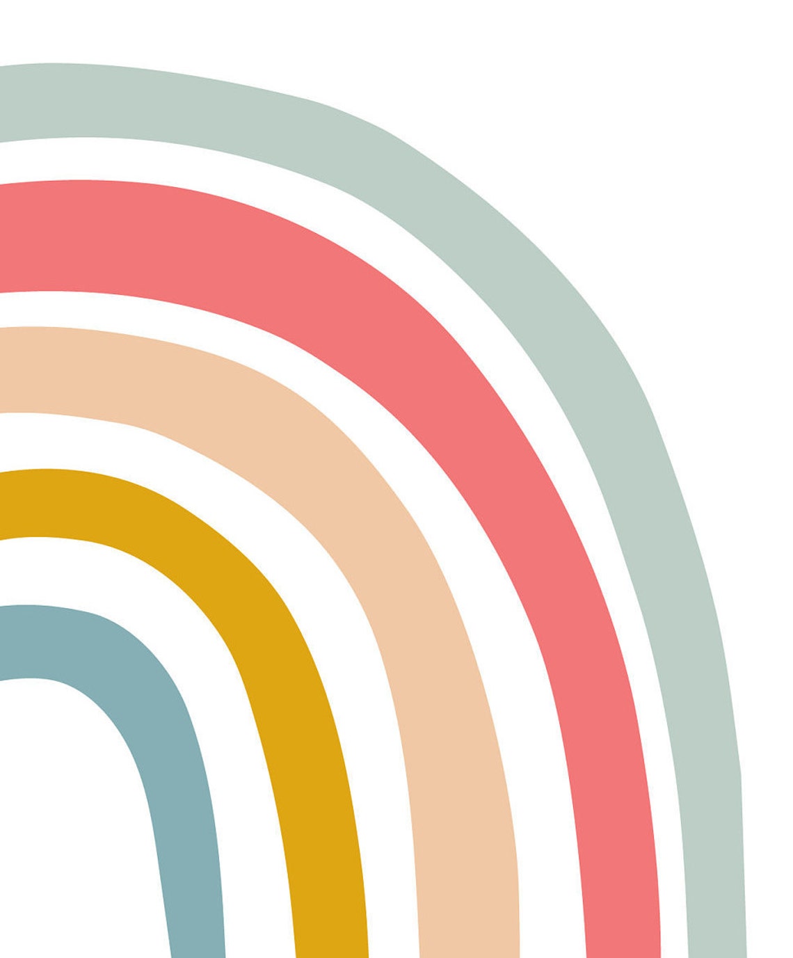 Big Printable Rainbow Wall Art Kids Rainbow Digital Art Print | Etsy