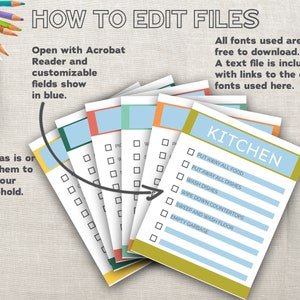 Cleaning Cards Kids Cleaning Cards - Fully Editable Version With ...