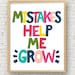 Growth Mindset Poster Printable Classroom Decor Mistakes - Etsy