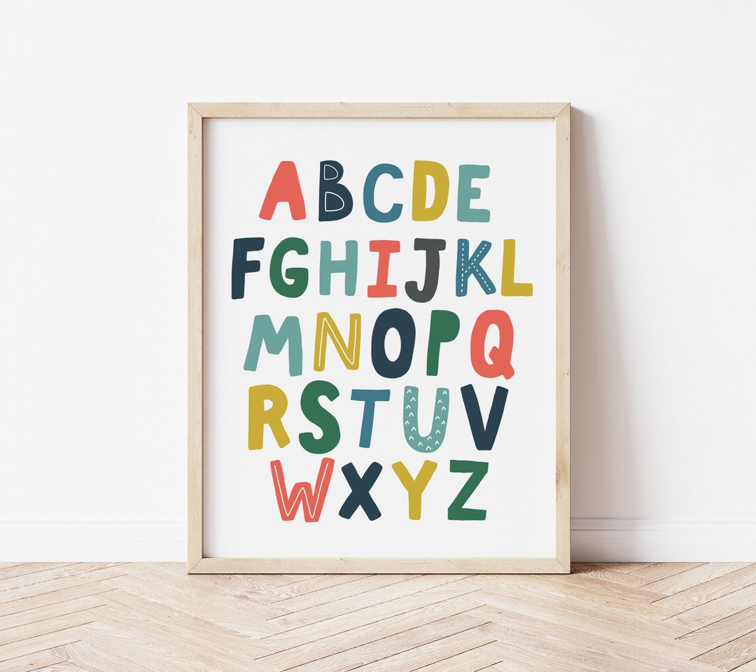 Alphabet Printable Alphabet Boys Print Boy Nursery Art Print Alphabet ...