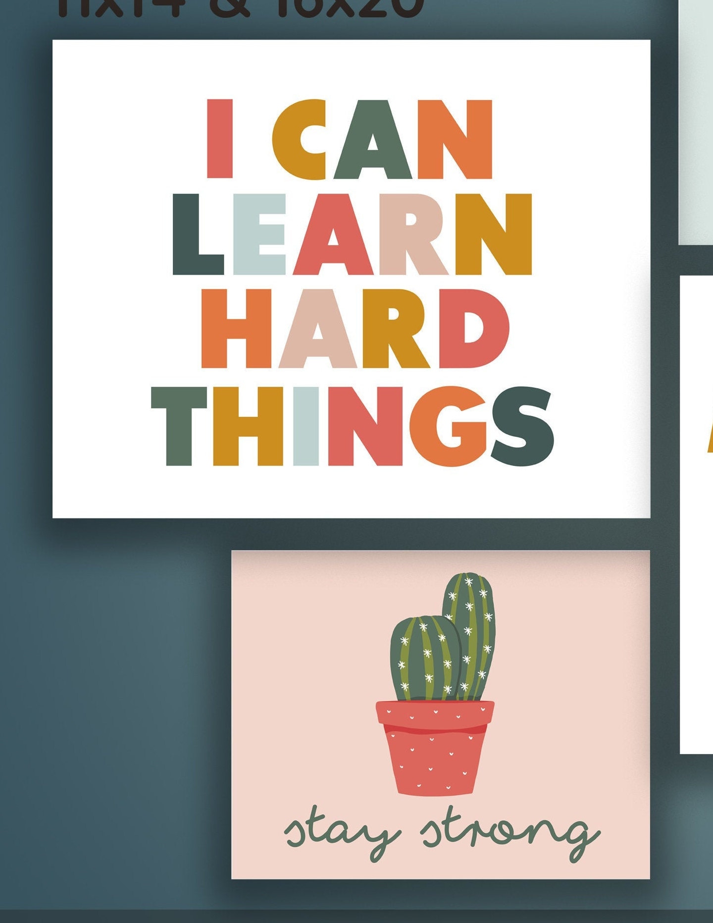Classroom Posters Printable Set of 4 Growth Mindset Digital | Etsy