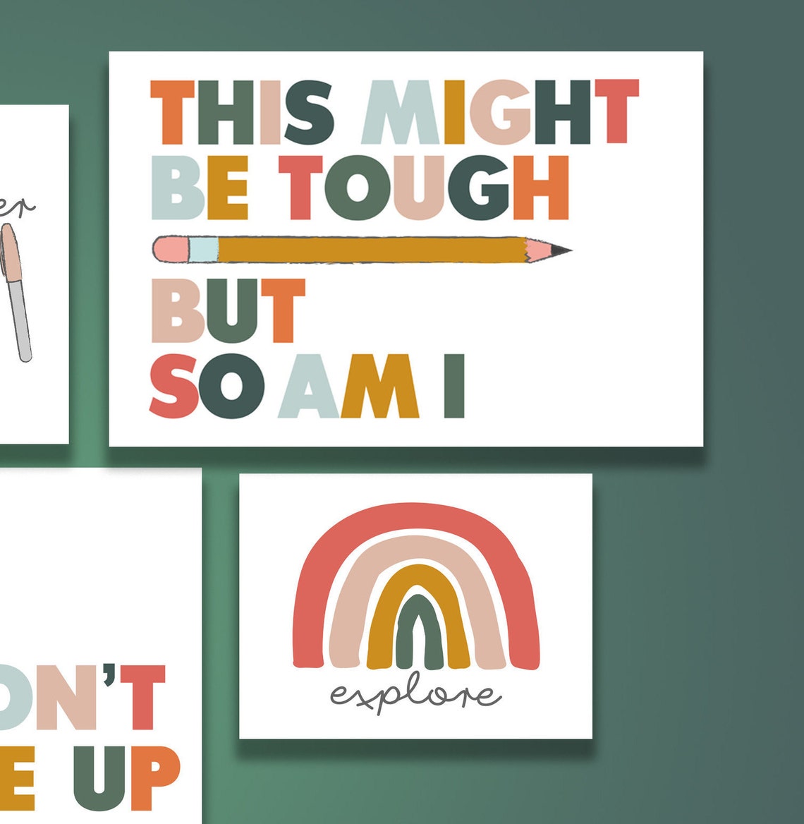 Growth Mindset Printable Poster Set Set of 6 Printable | Etsy