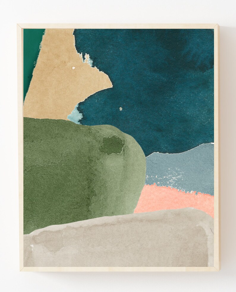 Large Abstract Art Set of 2 Digital Art Prints Printable - Etsy