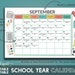 School Year Calendar Printable - Editable Monthly Schedule - Editable ...