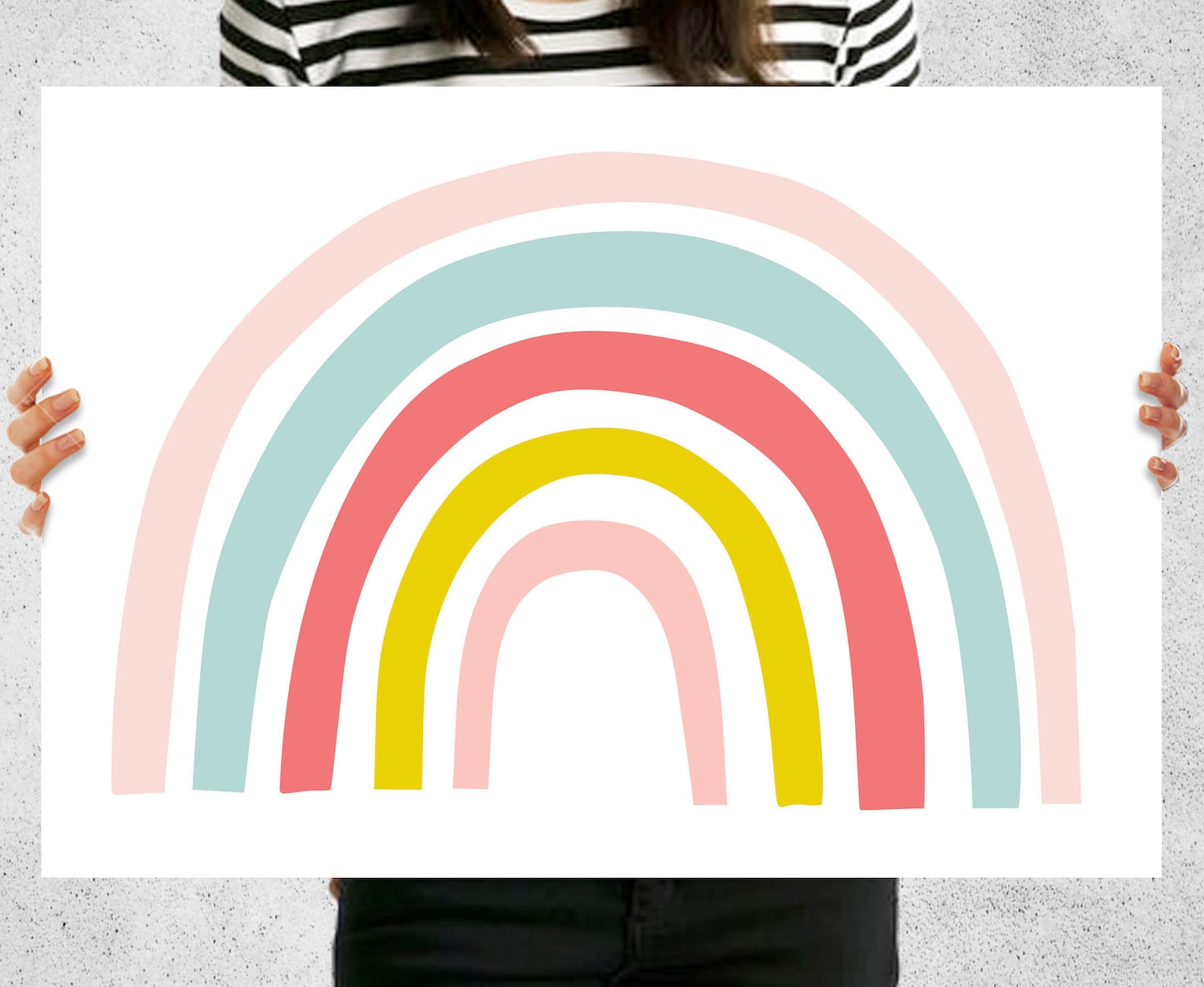 Rainbow Poster Printable Kids Rainbow Digital Art Print Kids - Etsy